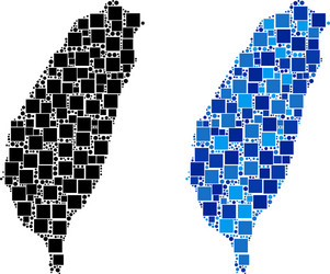 Collage taiwan island map of service tools Vector Image