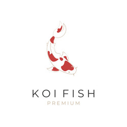 Elegant gold koi fish Royalty Free Vector Image