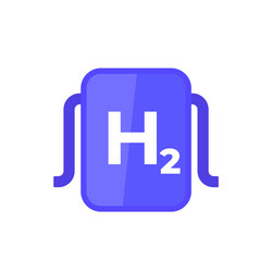Hydrogen power system icon h2 energy source Vector Image