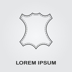 Leather logo icon recycled symbol Royalty Free Vector Image