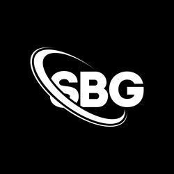 Sbg circle letter logo design Royalty Free Vector Image