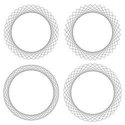 Spirograph pattern like rotating spiral vortex Vector Image