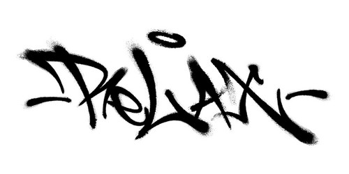 Relax Graffiti Font Vector Images (55)