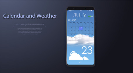 Weather forecast meteorology widget app interface Vector Image