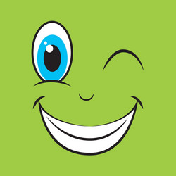 Fun expression facial Royalty Free Vector Image