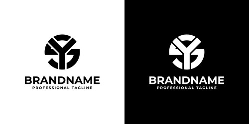 Simple sy monogram logo suitable for any business Vector Image