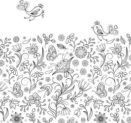 Pattern with abstract flowers Royalty Free Vector Image