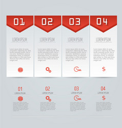 Business infographics template red color Vector Image