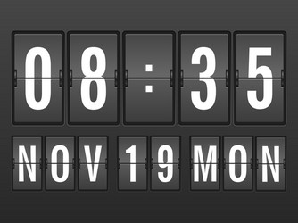 Flip clock happy birthday Royalty Free Vector Image