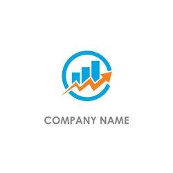 Business arrow graph logo Royalty Free Vector Image