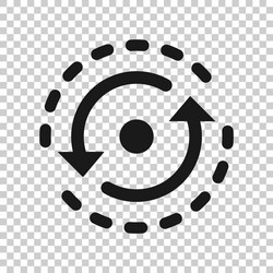 Oval with arrows icon in flat style consistency Vector Image