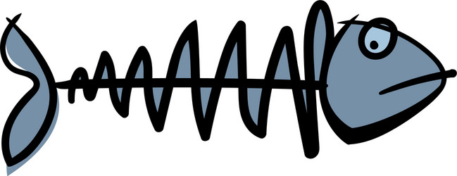 Fish skeleton Royalty Free Vector Image - VectorStock