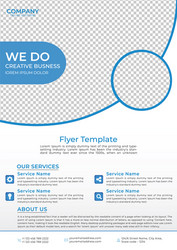 Corporate flyer text based design Royalty Free Vector Image