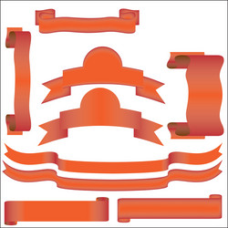 Big set of red banners Royalty Free Vector Image