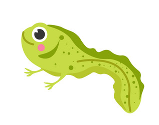 Xenopus tadpole cartoon character Royalty Free Vector Image