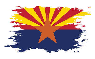 Arizona map flag of usa Royalty Free Vector Image