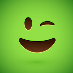 Green monster character face Royalty Free Vector Image