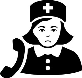 Sad call center boss black icon Royalty Free Vector Image