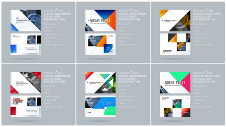 Triangular design presentation template Royalty Free Vector