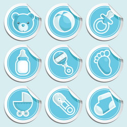 Baby boy icons Royalty Free Vector Image - VectorStock