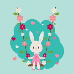 Cute rabbit Royalty Free Vector Image - VectorStock