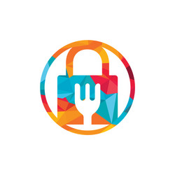 Food security logo design template Royalty Free Vector Image