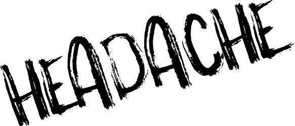 Headache rubber stamp Royalty Free Vector Image