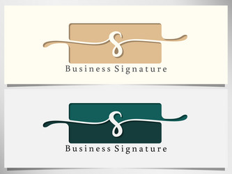 Logo design icon for business signature initial Vector Image