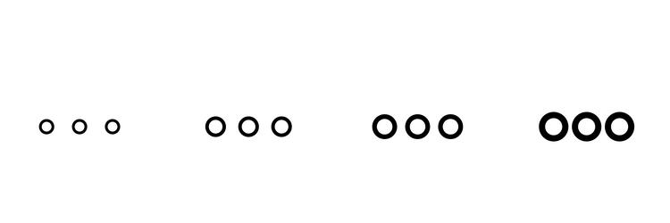 Triple dots icons Royalty Free Vector Image - VectorStock