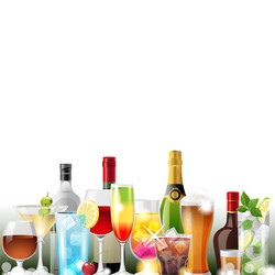 Alcohol borders Royalty Free Vector Image - VectorStock