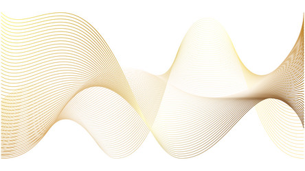 Gold wave line abstract background high detailed Vector Image