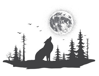 Wolf Moon Vector Images (over 1,800)