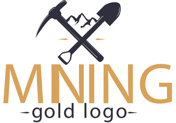 Mining tool graphic design element Royalty Free Vector Image