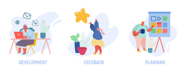 Planning problems isolated cartoon Royalty Free Vector Image