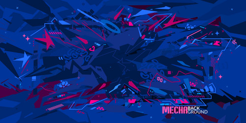 Trendy futuristic mecha cyberpunk metaverse Vector Image