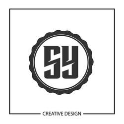 Initial letter sy logo template design Royalty Free Vector