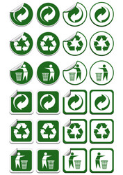 Recycling symbols set Royalty Free Vector Image
