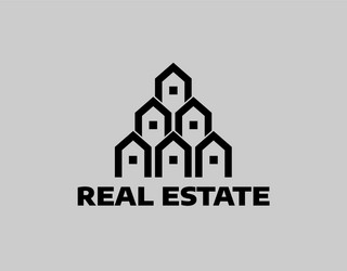 Unique housing and real estate logo Royalty Free Vector