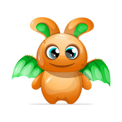 Cheerful monster with wings Royalty Free Vector Image