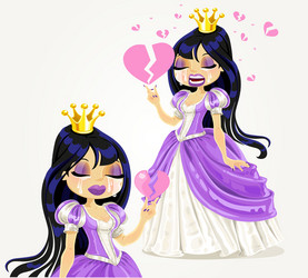 Beautiful princess with diadem Royalty Free Vector Image