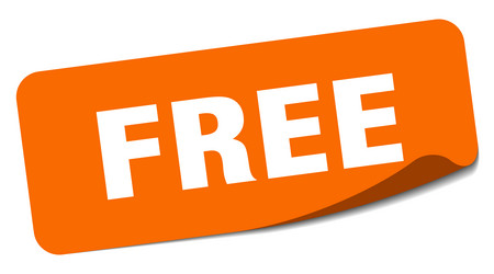 Free sticker free label Royalty Free Vector Image