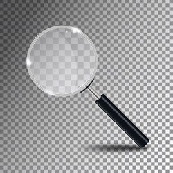 Magnifying glass on a transparent background Vector Image