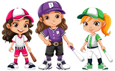 Baseball player cartoon character Royalty Free Vector Image