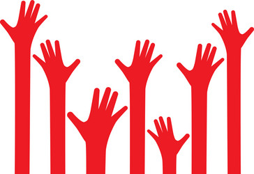 Hands up background Royalty Free Vector Image - VectorStock