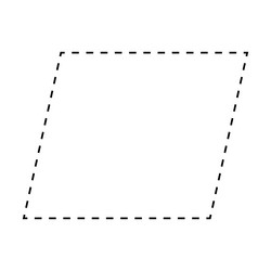 Parallelogram geometric shape element symbol Vector Image