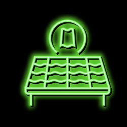 Skylight installation roof neon glow icon Vector Image
