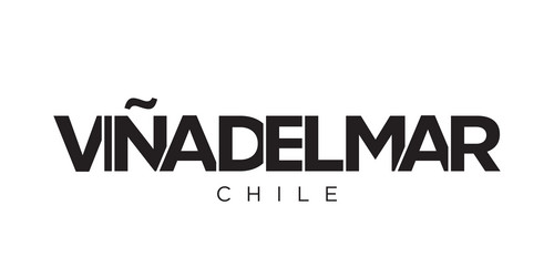 Vina del mar in the chile emblem design Royalty Free Vector