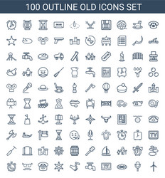 49 old icons Royalty Free Vector Image - VectorStock
