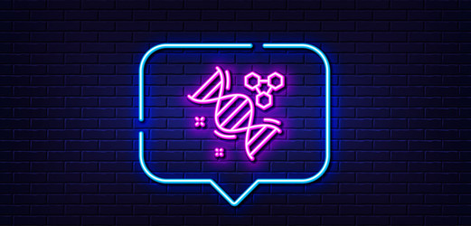 Chemistry dna line icon laboratory analysis sign Vector Image