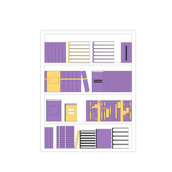 Book shelf knowledge education learning symbol Vector Image